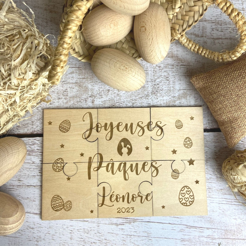 Puzzle Joyeuses Pâques - Personnalisé | Leobulle